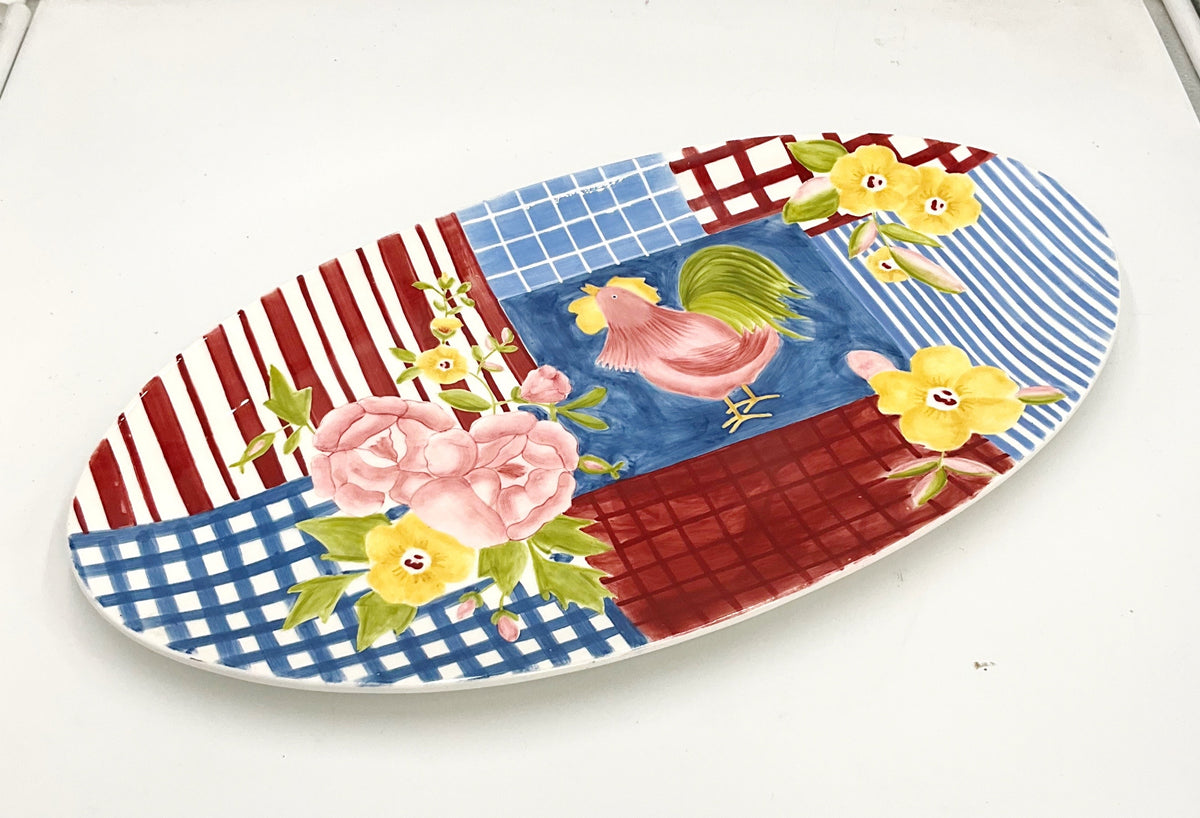 Cock-a-Doodle Platter – Queen Bee Creations Home
