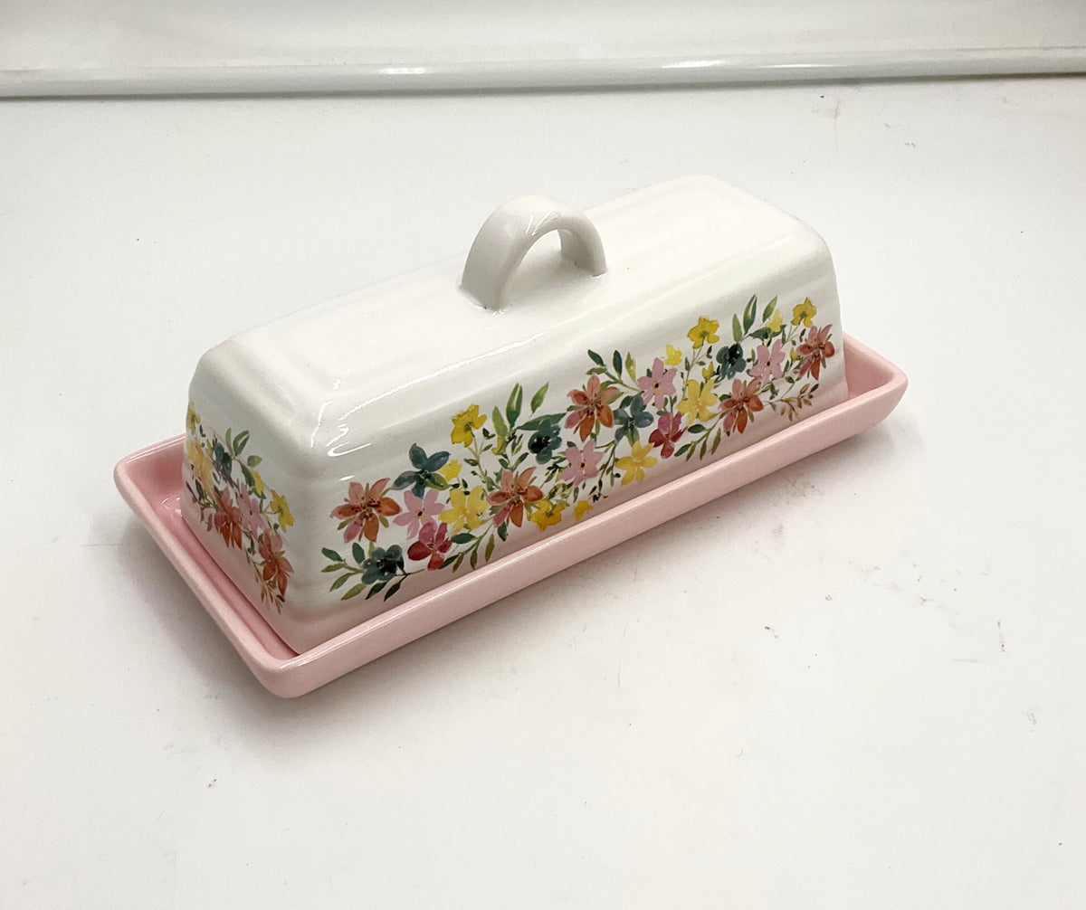 Spring Floral Butter Dish – Queen Bee Creations Home