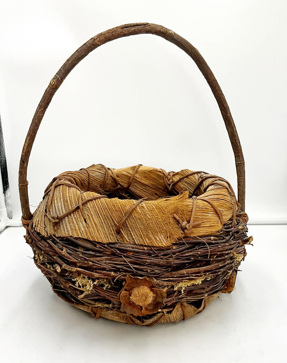 Rustic Twig Basket – Queen Bee Creations Home
