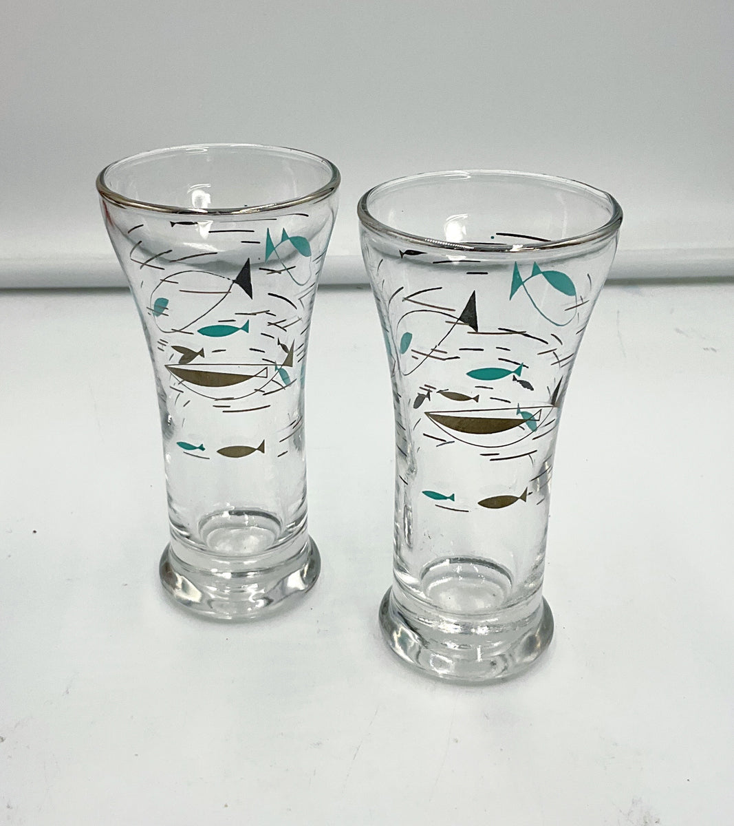 Atomic Fish Glasses – Queen Bee Creations Home