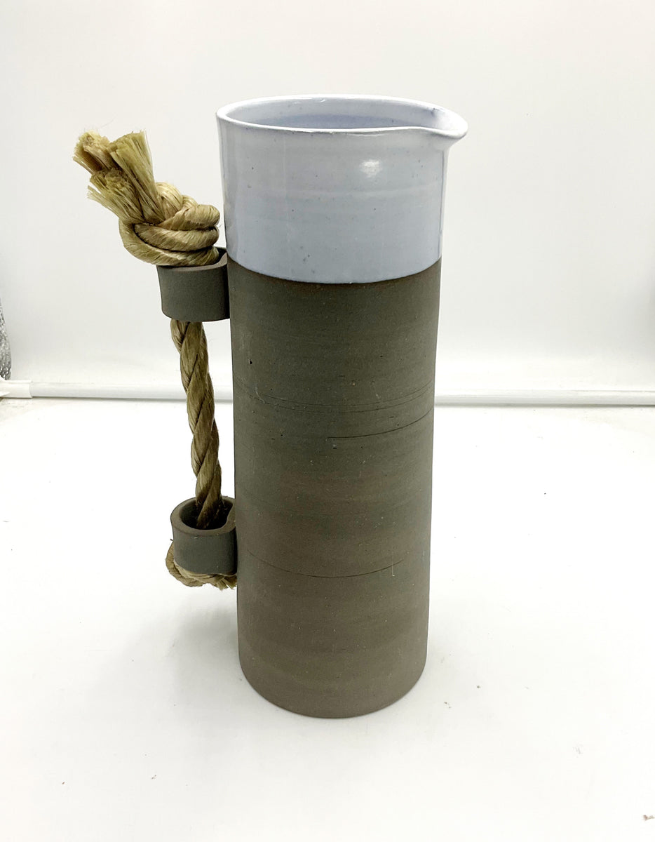 Pottery Pitcher with Rope Handle – Queen Bee Creations Home