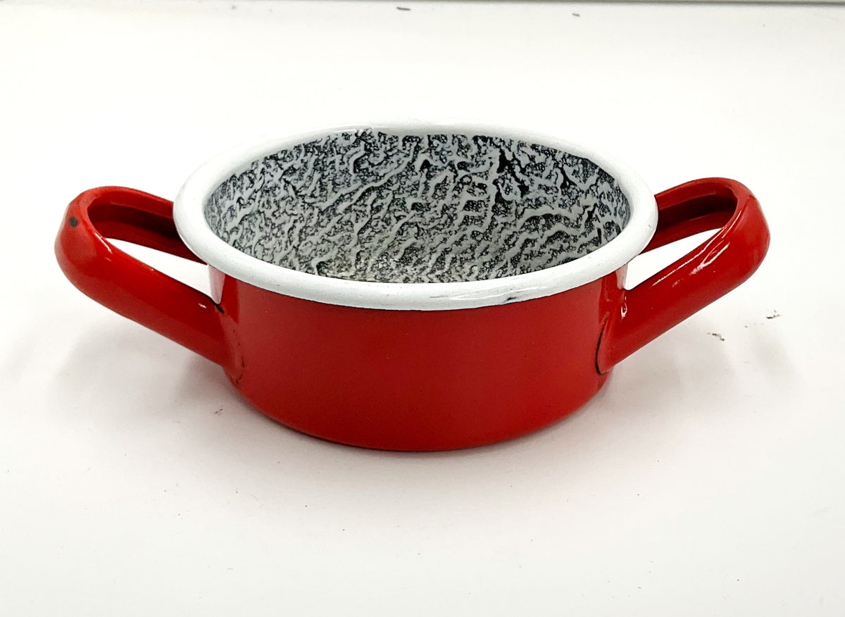 Small Red Enamel Pot – Queen Bee Creations Home