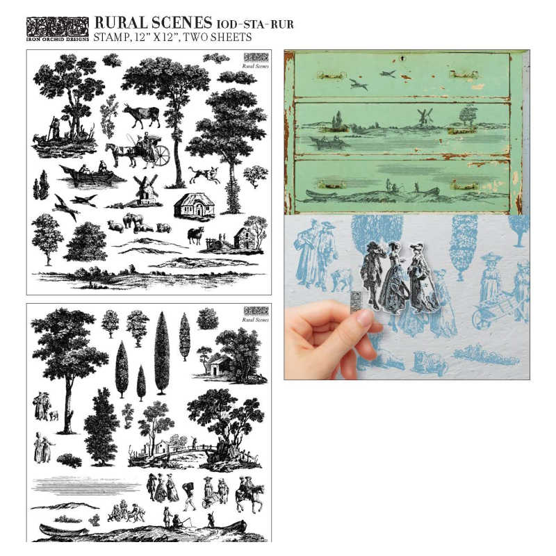 Rural Scenes - IOD Stamps – Queen Bee Creations Home